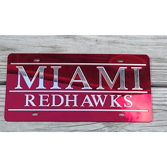 Miami Hawks | Accessories | Miami Red Hawks Acrylic Classic License ...